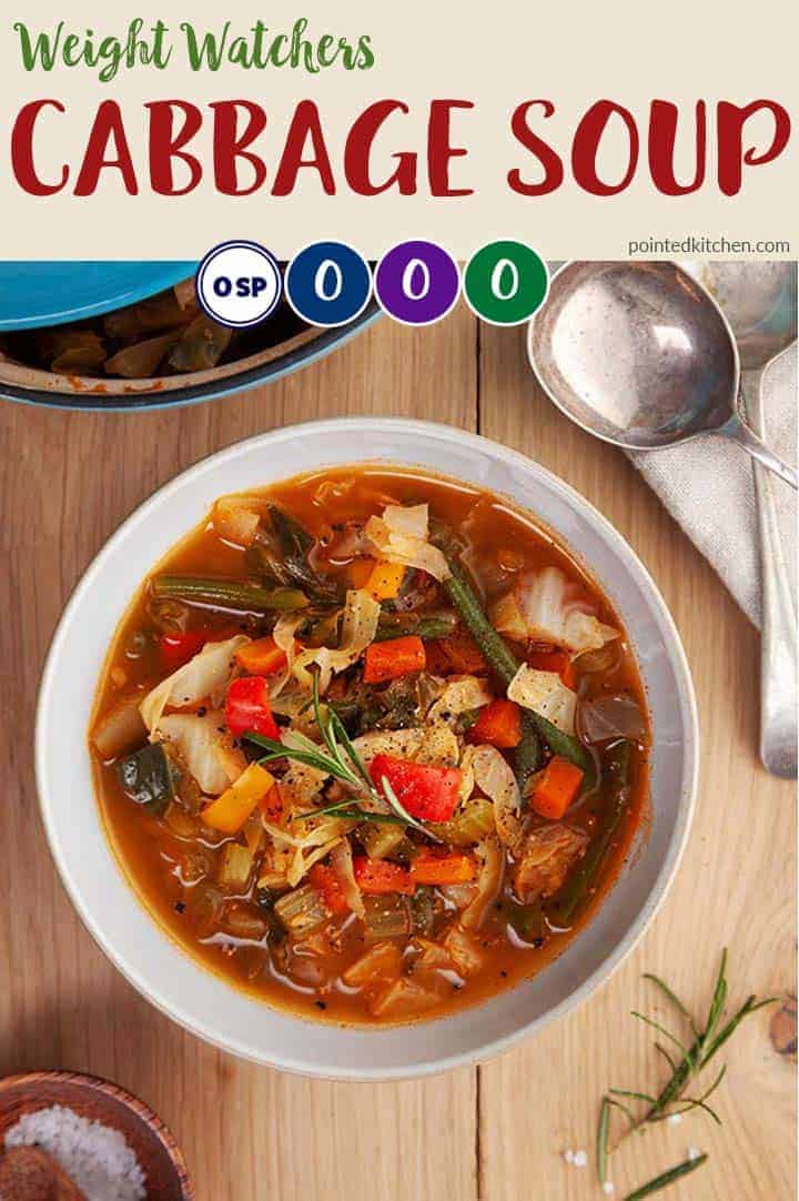 Zero Point Cabbage Soup | Weight Watchers | Pointed Kitchen