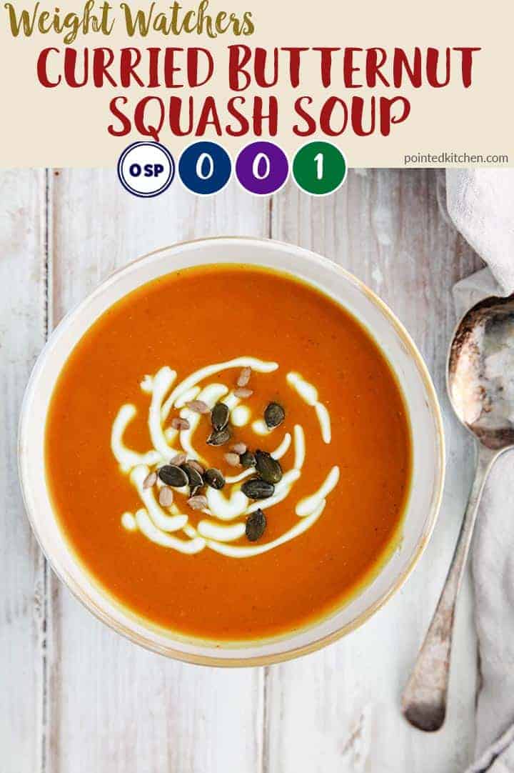 Curried Butternut Squash Soup | Weight Watchers | Pointed Kitchen Curried Butternut Squash Soup | Weight Watchers | Pointed Kitchen